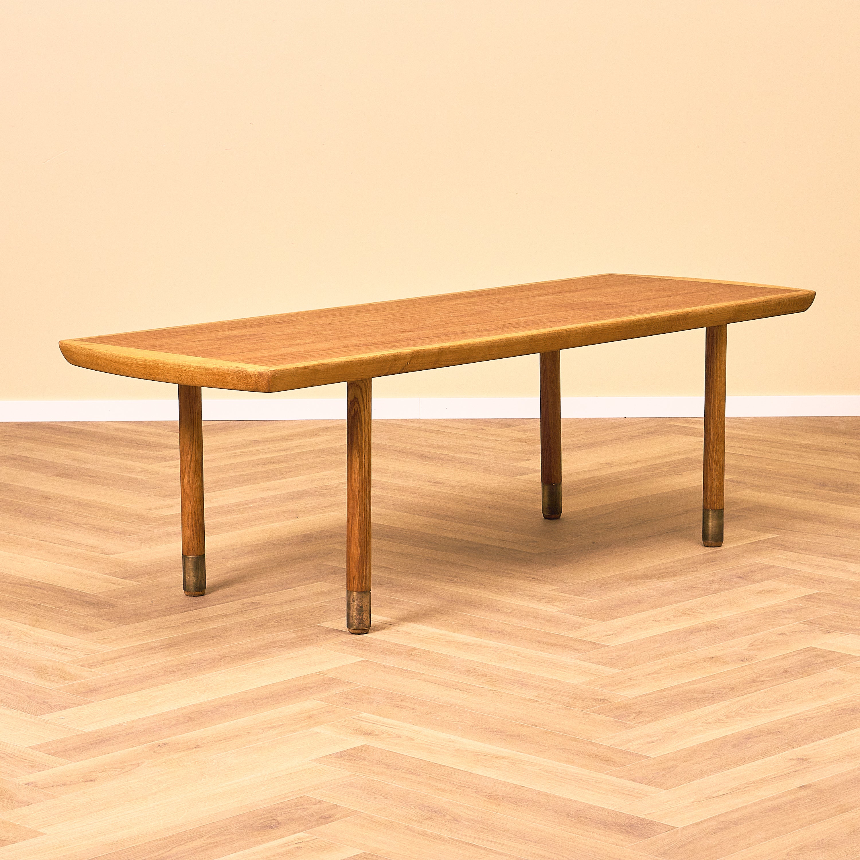Vintage Swedish coffee table in teak and oak by C.E. Johansson for ...