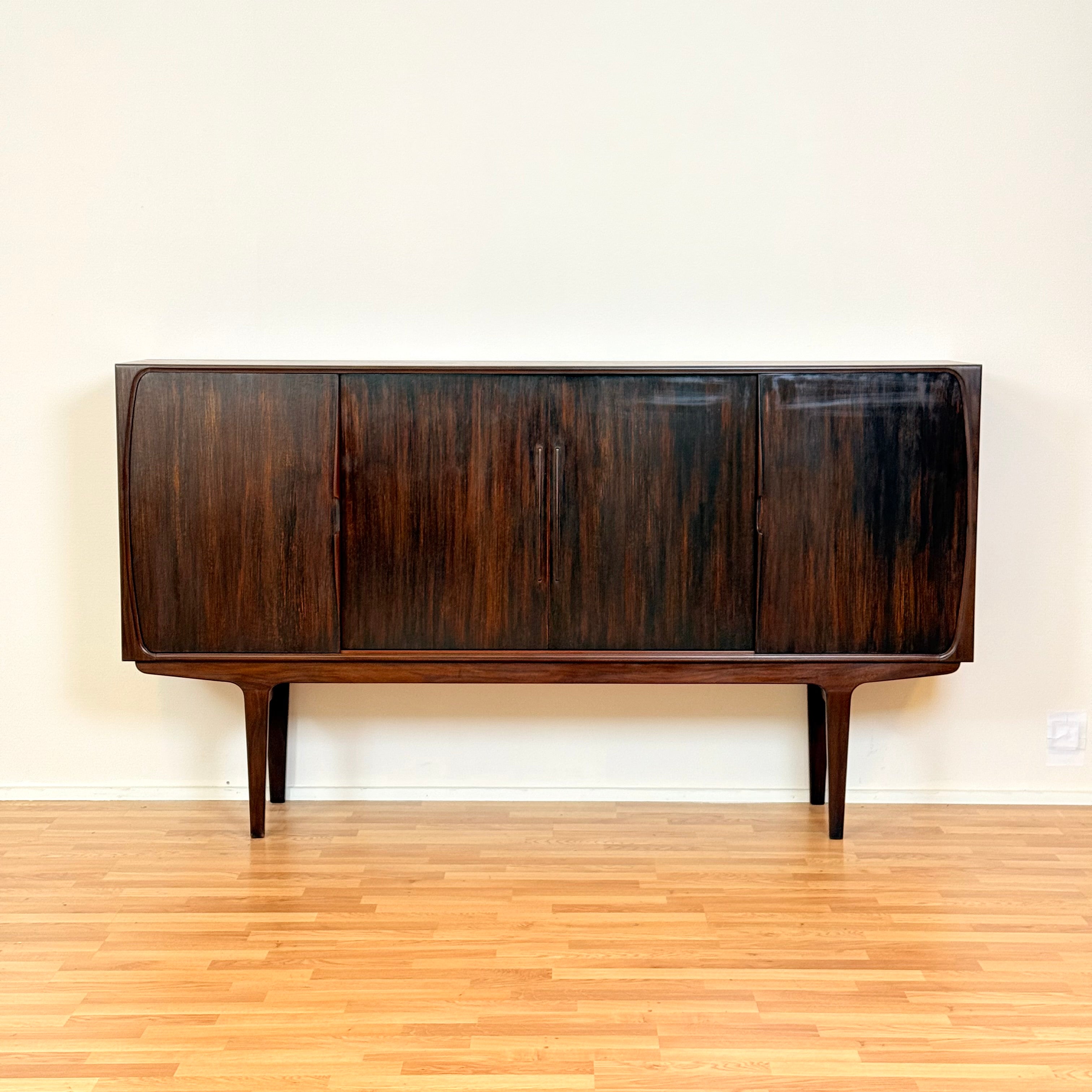 Vintage Danish highboard in stained teak, by Omann Jun buy in Stockholm